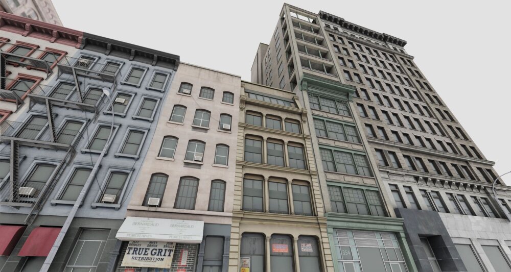 Manhattan Modular City Block 358 Broadway Street Low-poly 3D model ...