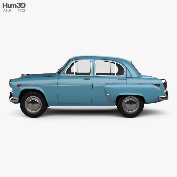 MZMA Moskvich 402 1956 3D model - Download Sedan on 3DModels.org