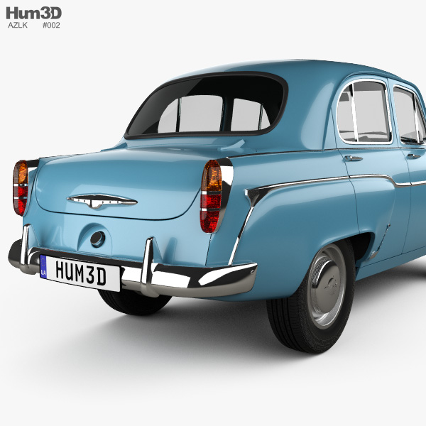 MZMA Moskvich 402 1956 3D model - Download Sedan on 3DModels.org