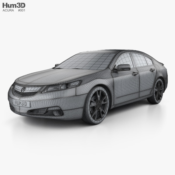 Acura TL 2013 3D model - Download Sedan on 3DModels.org