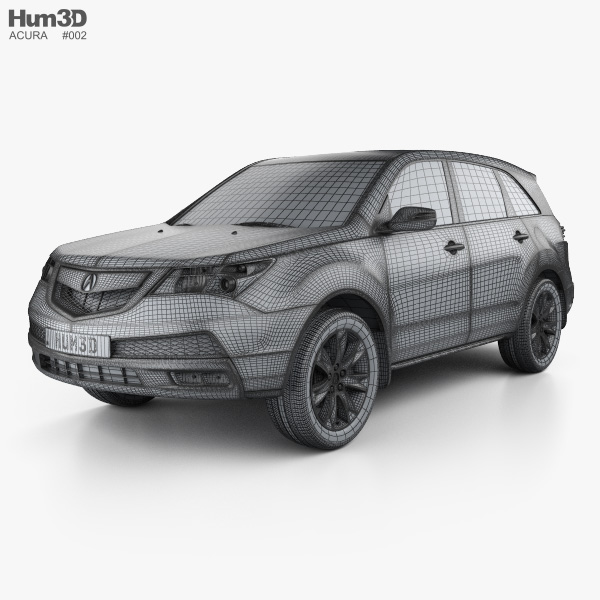 Acura MDX 2014 3D model - Download Crossover SUV on 3DModels.org