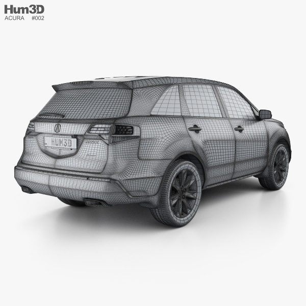 Acura MDX 2014 3D model - Download Crossover SUV on 3DModels.org