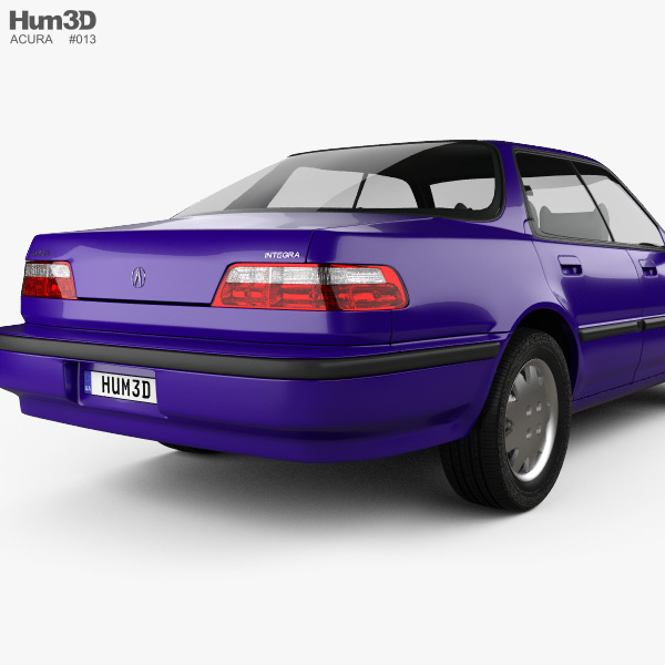 Acura Integra 1993 3D model - Download Sedan on 3DModels.org