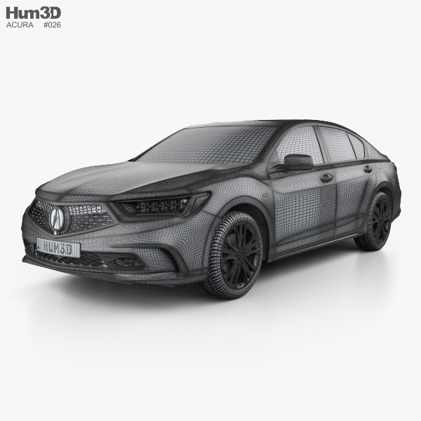 Acura RLX Sport hybrid SH-AWD 2019 3D model - Download Sedan on ...