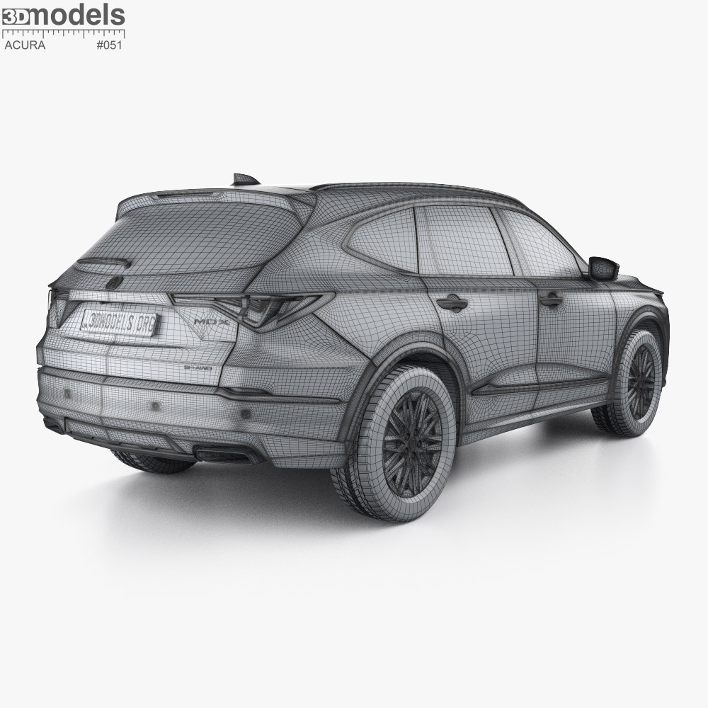 Acura MDX Advance Package 2025 3D model - Download Crossover SUV on ...