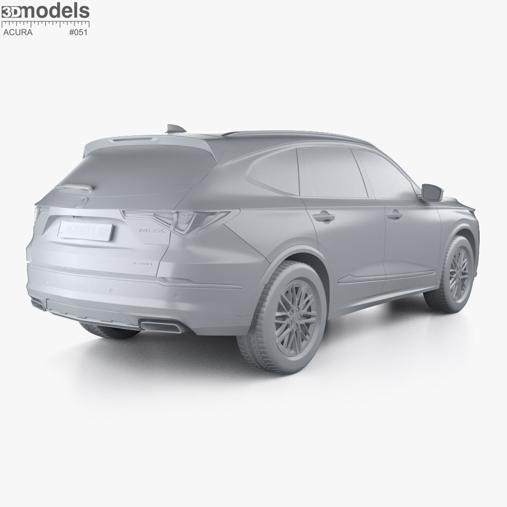 Acura MDX Advance Package 2025 3D model - Download Crossover SUV on ...