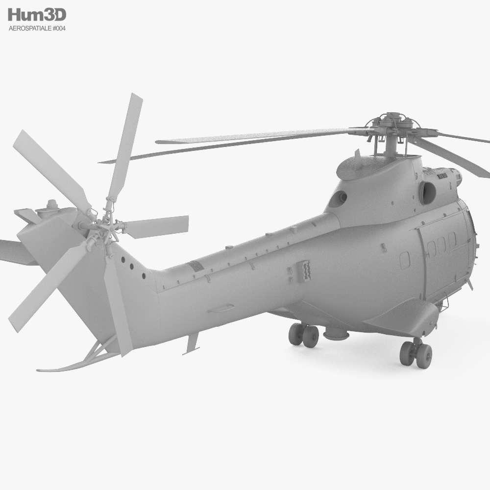 Aerospatiale SA 330 Puma 3D model - Download Helicopter on 3DModels.org