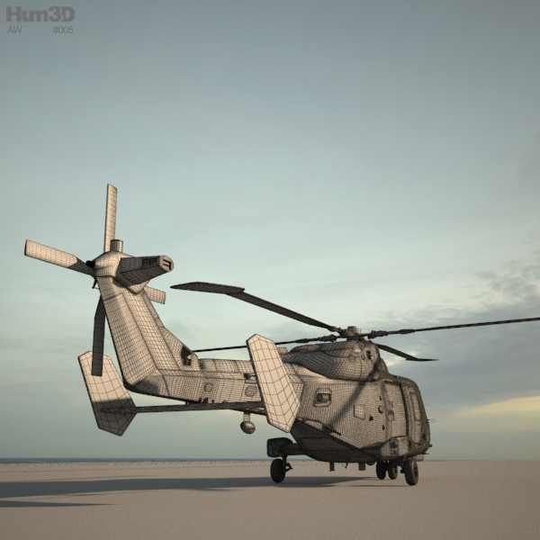 AgustaWestland AW159 Wildcat 3D model - Download Helicopter on 3DModels.org