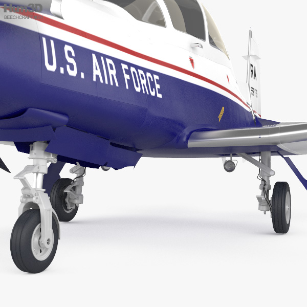 Beechcraft T-6A Texan II 3D model - Download Light Aircraft on 3DModels.org