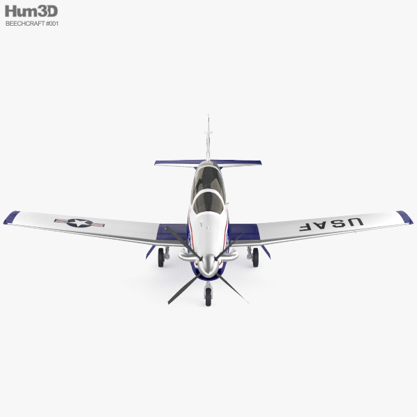 Beechcraft T-6A Texan II 3D model - Download Light Aircraft on 3DModels.org
