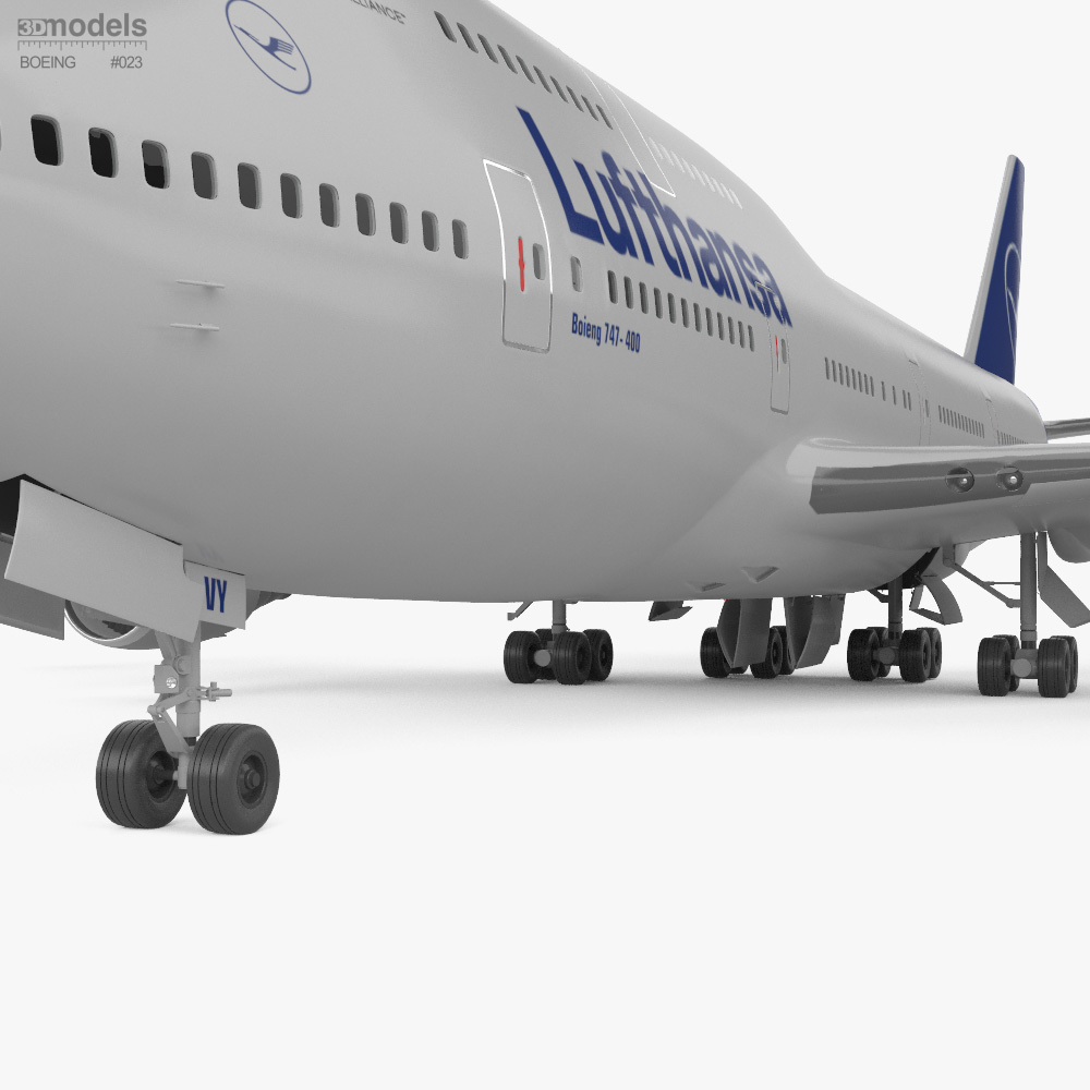 Boeing 747 400 3D model - Download Airliner on 3DModels.org