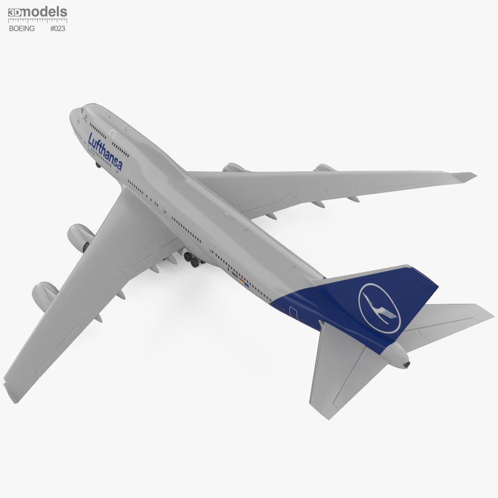 Boeing 747 400 3D model - Download Airliner on 3DModels.org