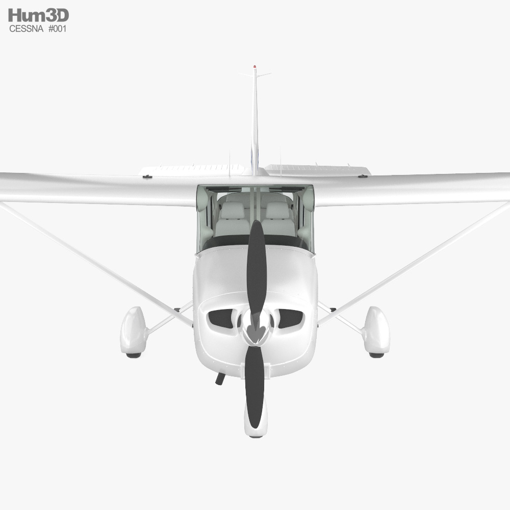 Cessna 172 Skyhawk com interior Modelo 3D - Baixar Avioneta no 3DModels.org