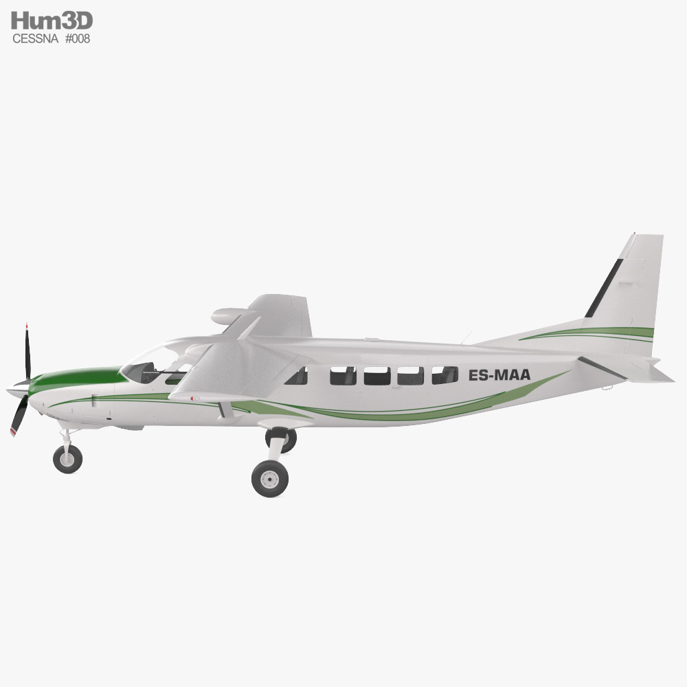 Cessna 208B Grand Caravan 3D model - Download Light Aircraft on ...
