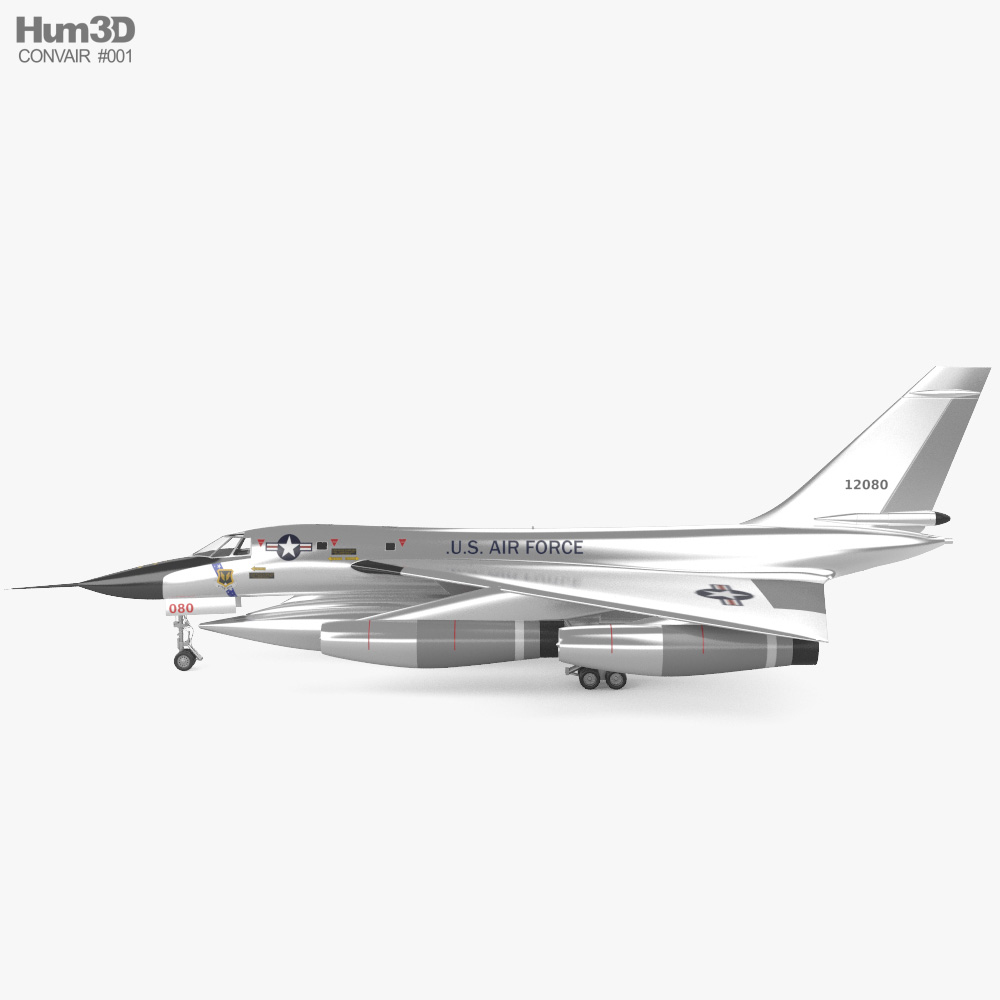Convair B-58 Hustler 3D model - Download Bomber on 3DModels.org