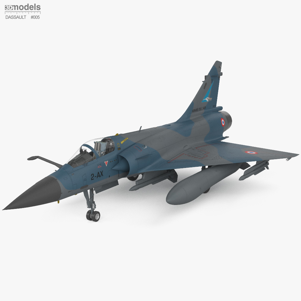Dassault Mirage 2000-5F with HQ interior 3D model - Download Fighter on ...