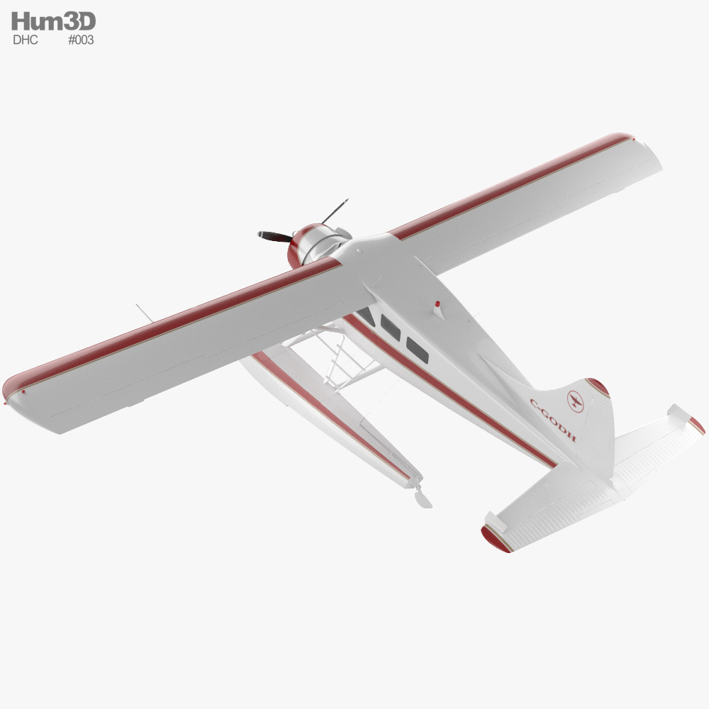 De Havilland Canada DHC-2 Beaver 3D model - Download Light Aircraft on ...