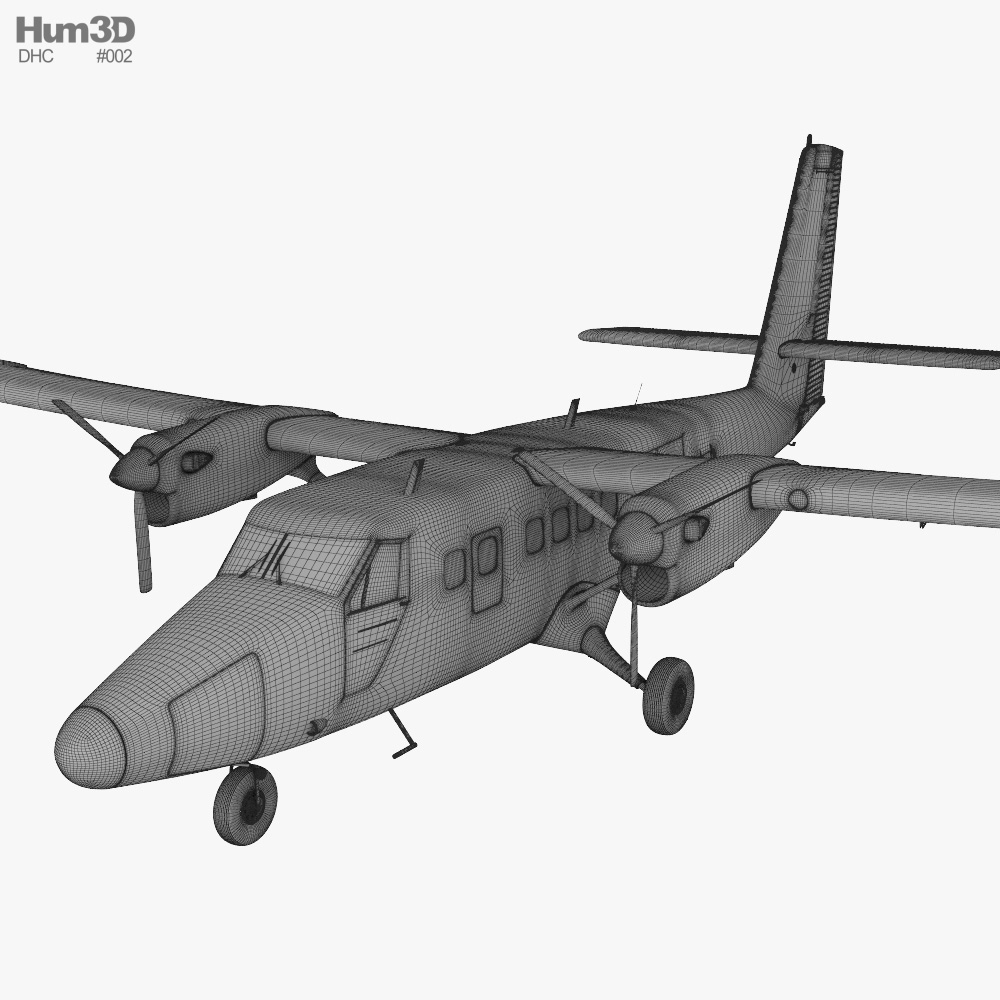 De Havilland Canada DHC-6-300 Twin Otter 3D model - Download Light ...