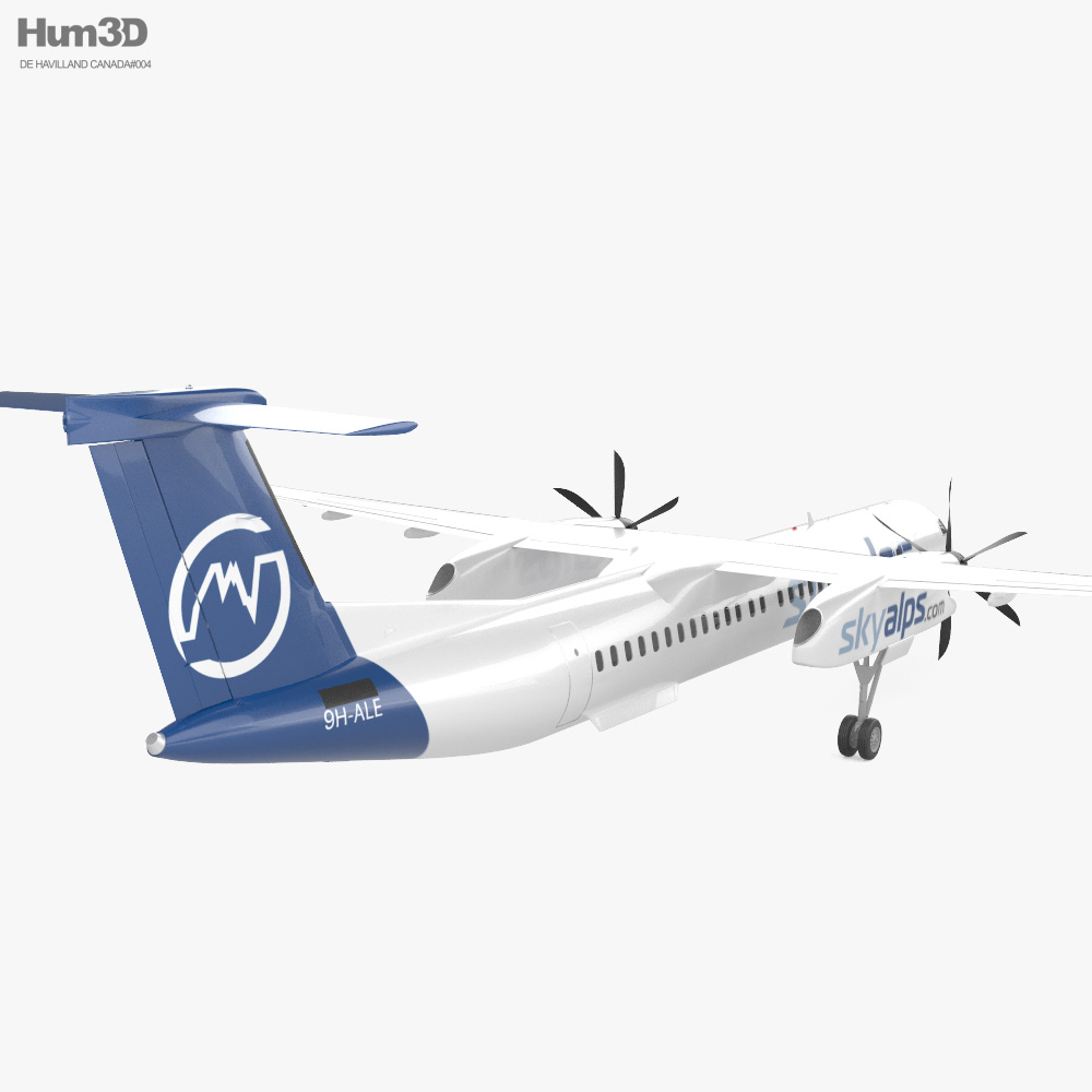 德哈维兰加拿大 DHC-8-400 破折号8 Q400 3D模型 - 下载 民航飛機 on 3DModels.org