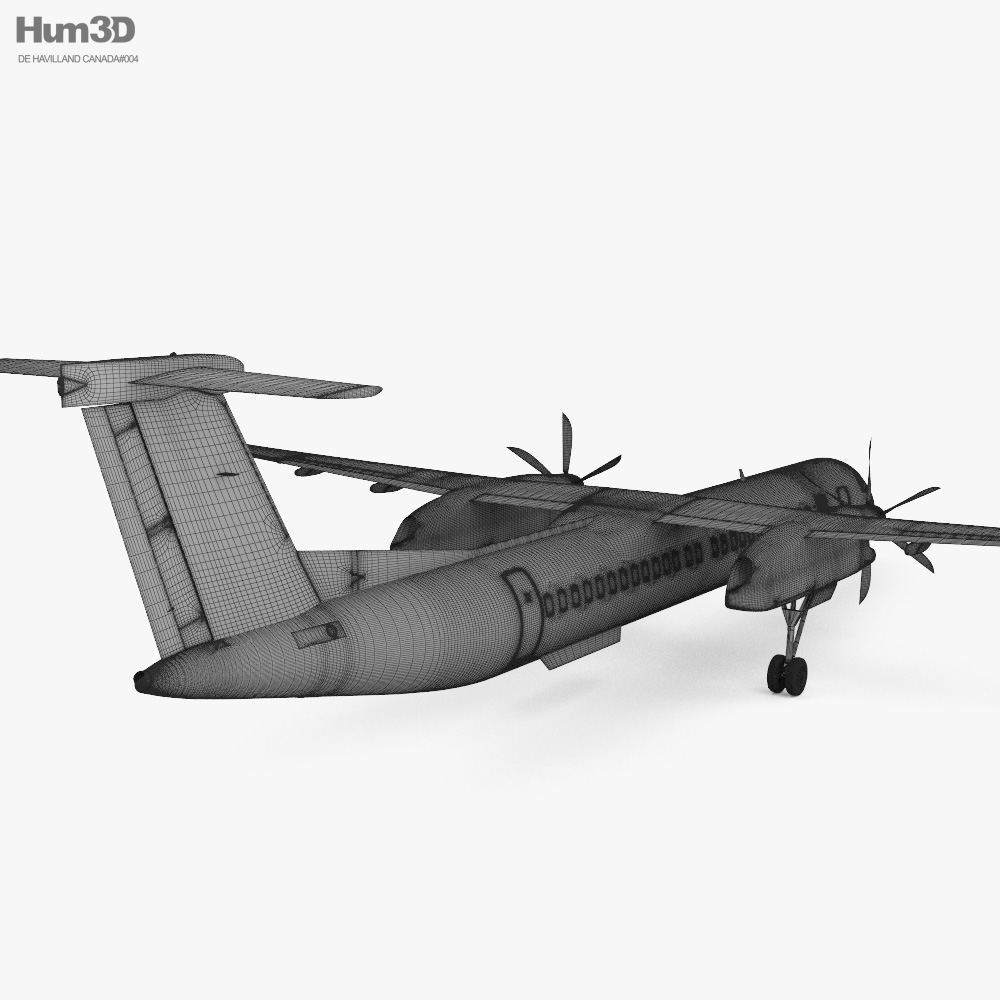 德哈维兰加拿大 DHC-8-400 破折号8 Q400 3D模型 - 下载 民航飛機 on 3DModels.org