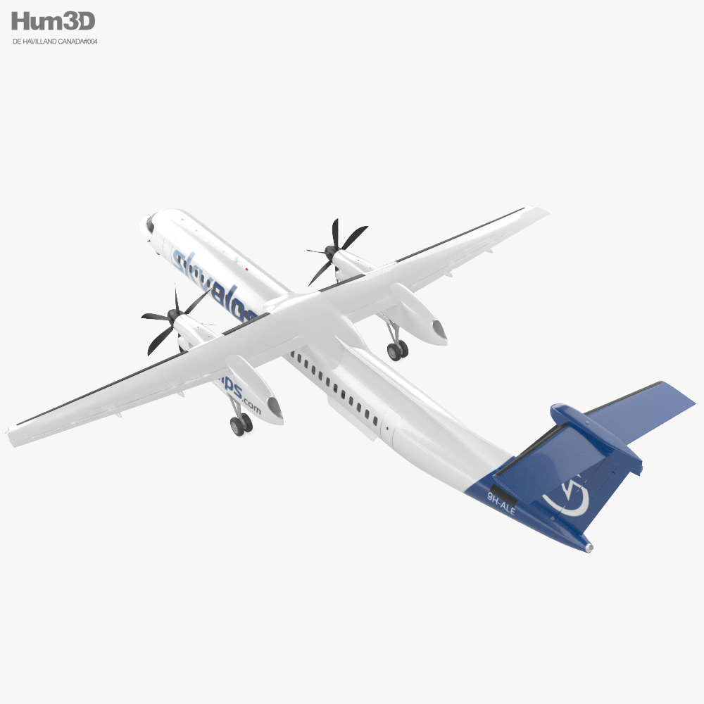 德哈维兰加拿大 DHC-8-400 破折号8 Q400 3D模型 - 下载 民航飛機 on 3DModels.org