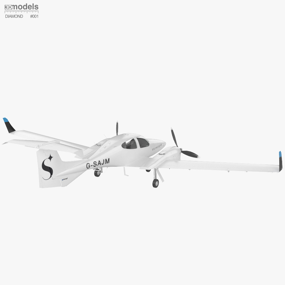 Avión Bimotor Diamond DA42 Modelo 3D - Descargar Avión ligero on ...
