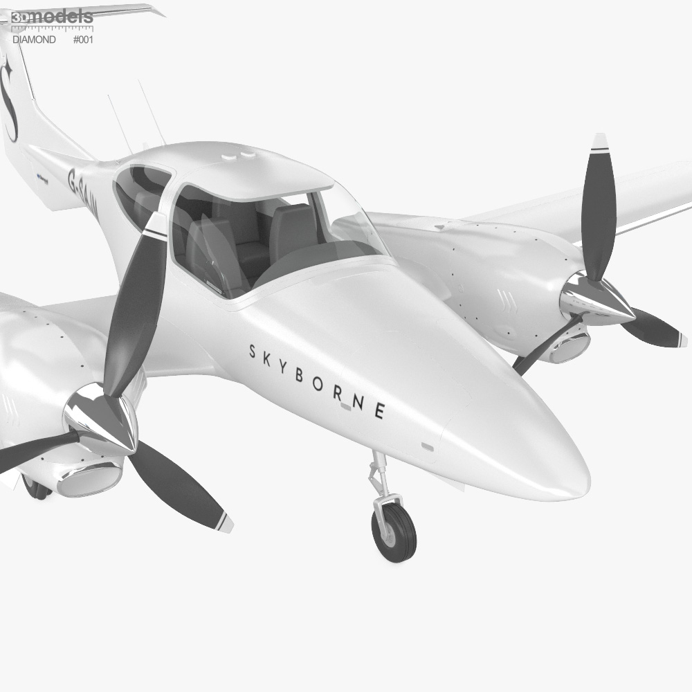 Avión Bimotor Diamond DA42 Modelo 3D - Descargar Avión ligero on ...