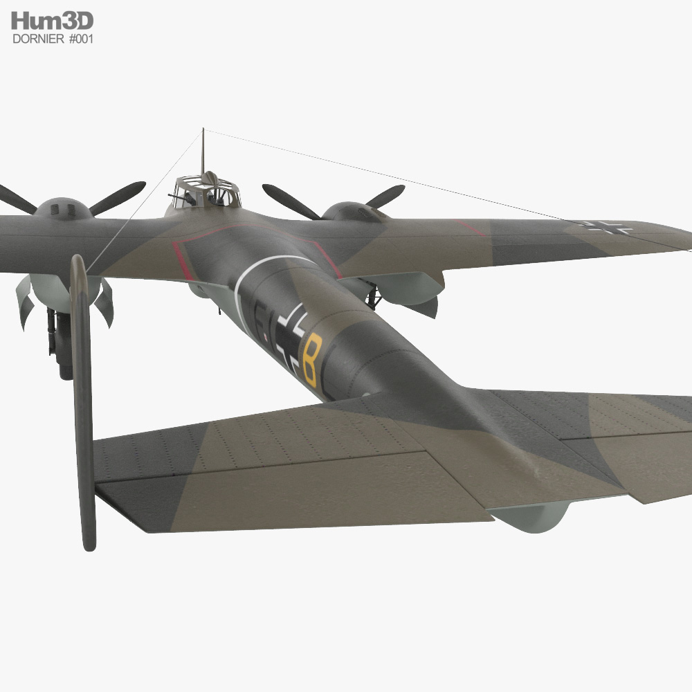 Dornier Do 17 3D model - Download Bomber on 3DModels.org