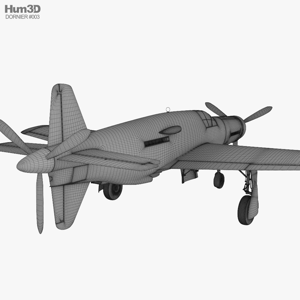 Dornier Do 335 Pfeil 3D model - Download Fighter on 3DModels.org