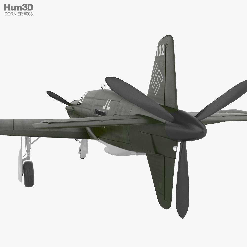 Dornier Do 335 Pfeil 3D model - Download Fighter on 3DModels.org