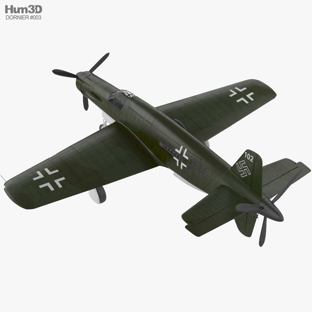 Dornier Do 335 Pfeil 3D model - Download Fighter on 3DModels.org