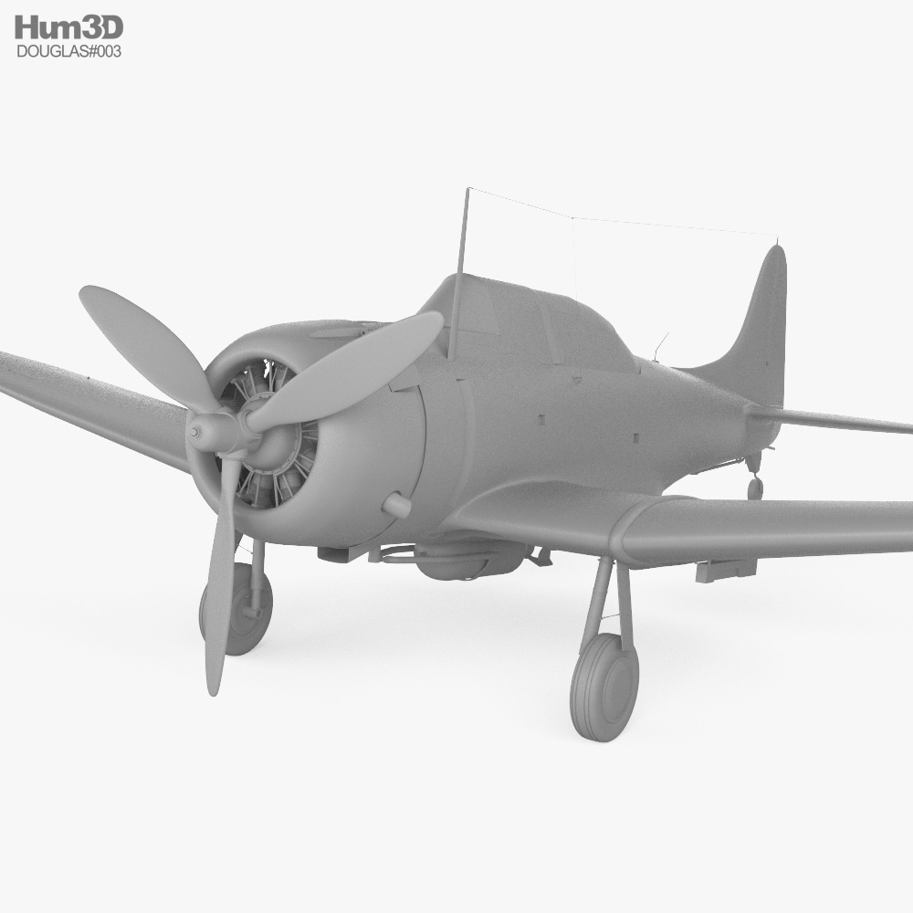 Douglas SBD Dauntless 3D model - Download Bomber on 3DModels.org
