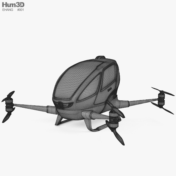 Ehang 184 AAV 3D model - Download UAV on 3DModels.org