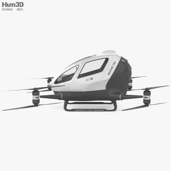 Ehang 184 AAV 3D model - Download UAV on 3DModels.org