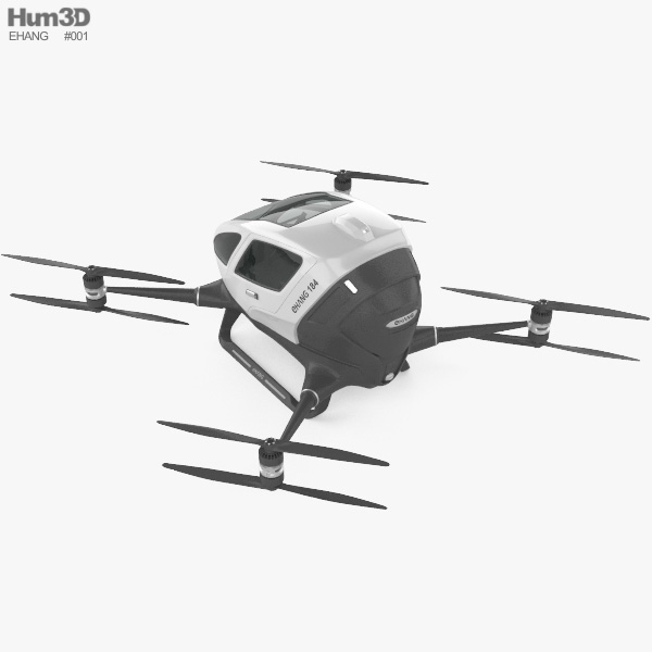 Ehang 184 AAV 3D model - Download UAV on 3DModels.org