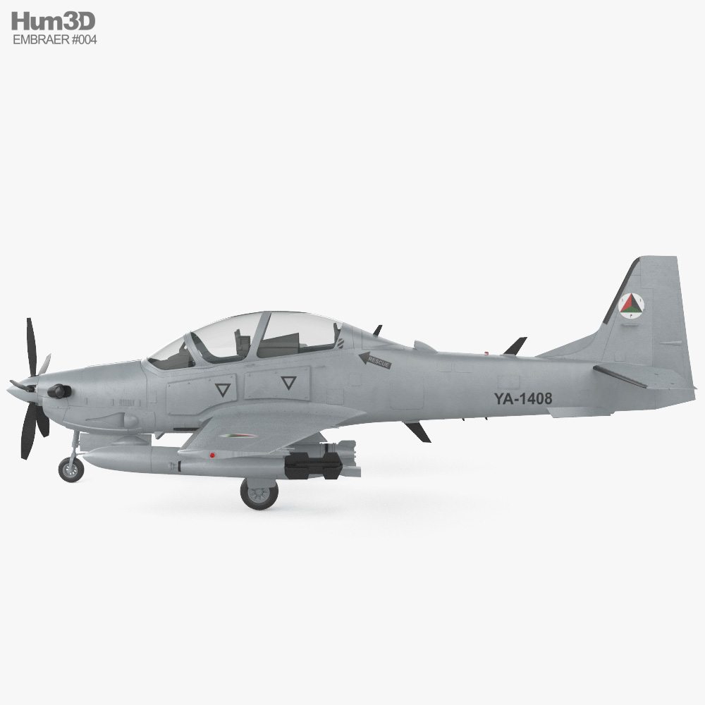 Embraer EMB 314 A-29 Super Tucano 3D model - Download Fighter on ...