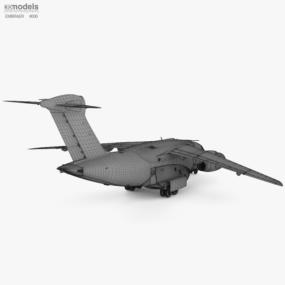 Embraer KC 390 with HQ interior 3D 모델 - 다운로드 화물기 on 3DModels.org