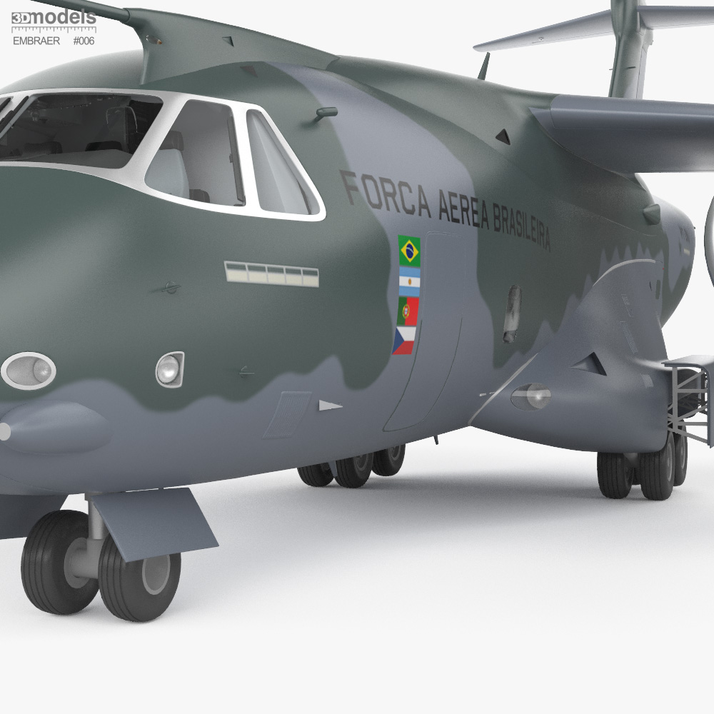 Embraer KC 390 with HQ interior 3D 모델 - 다운로드 화물기 on 3DModels.org