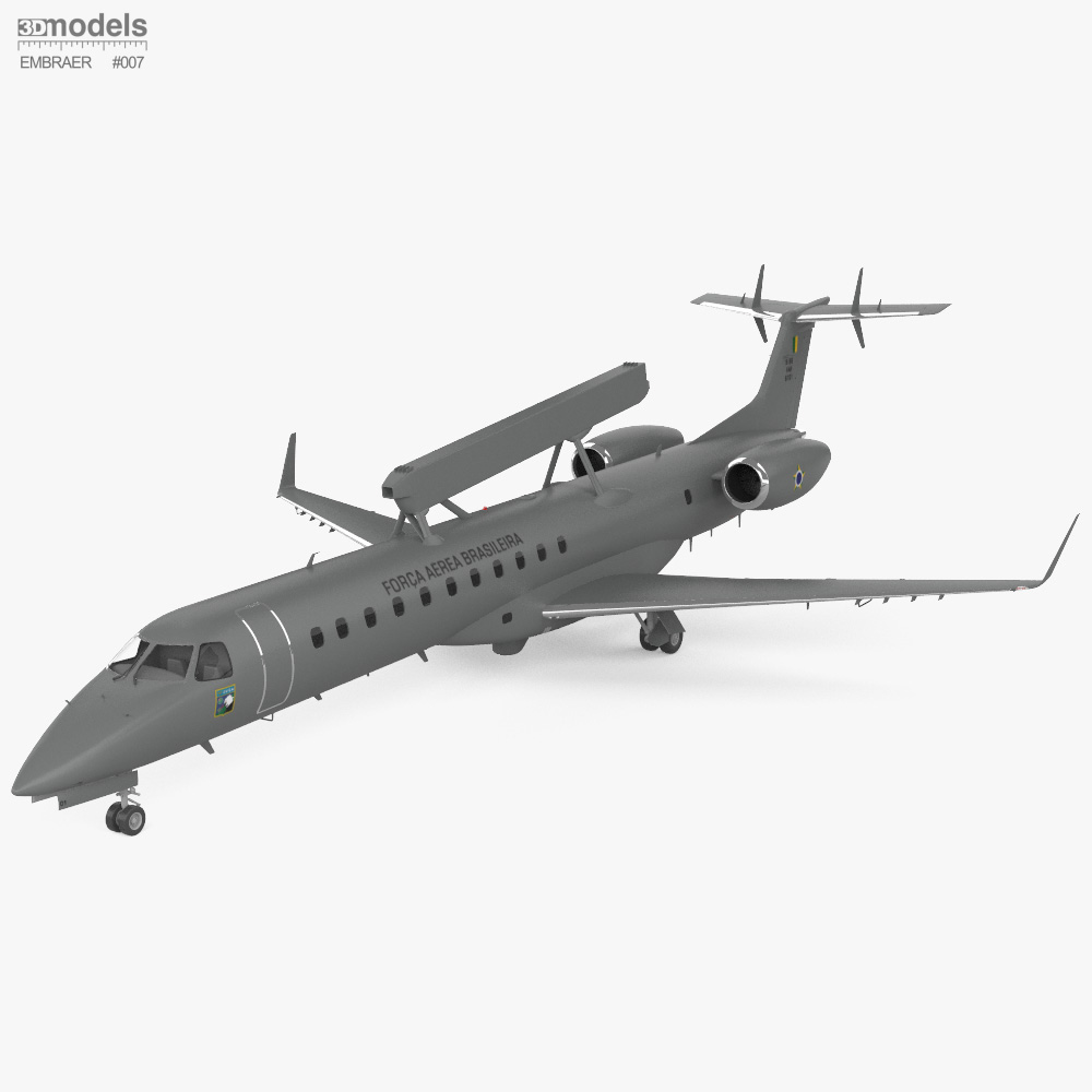 Embraer R-99 3D model - Download Transport on 3DModels.org