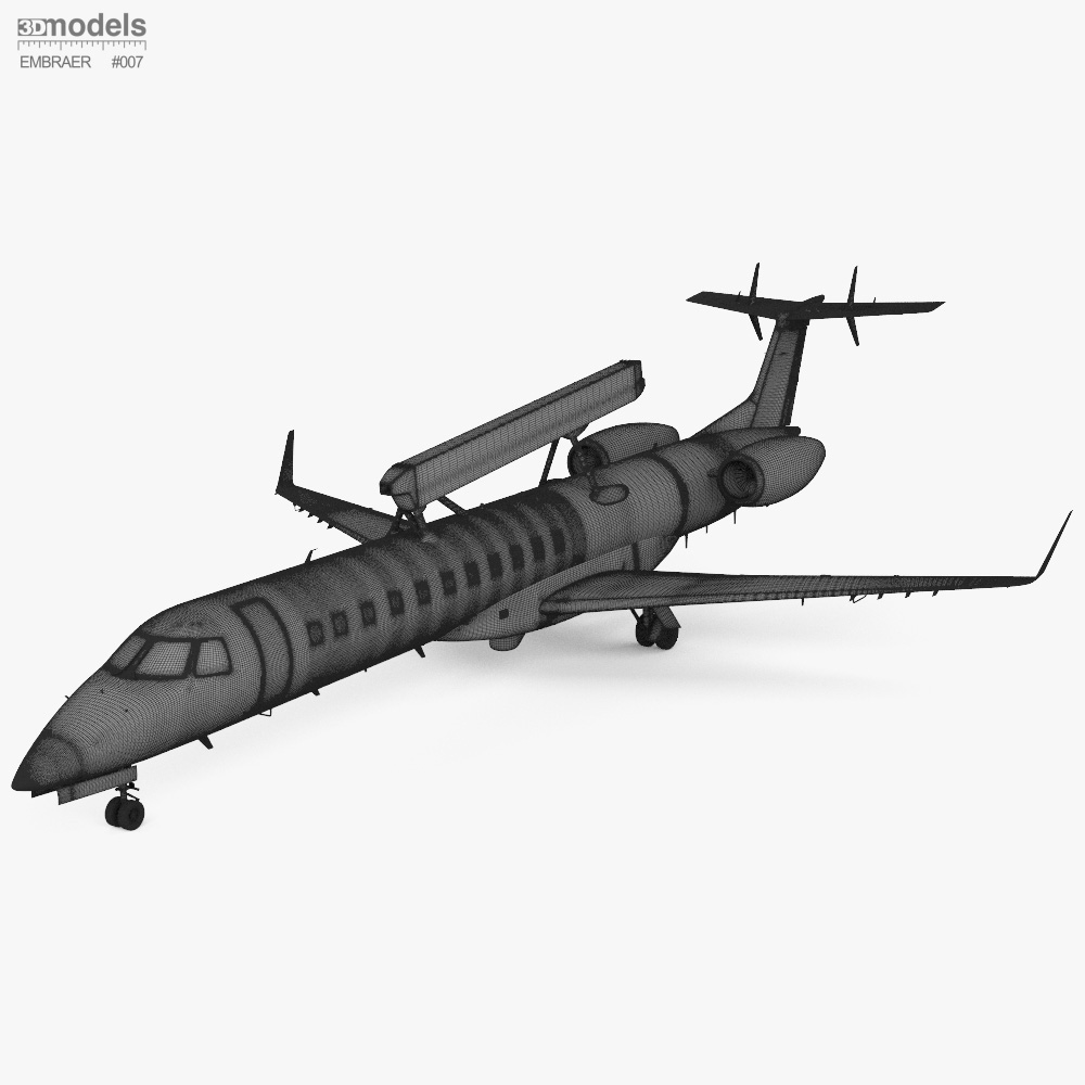 Embraer R-99 3D model - Download Transport on 3DModels.org