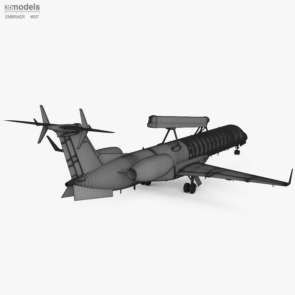 Embraer R-99 3D model - Download Transport on 3DModels.org