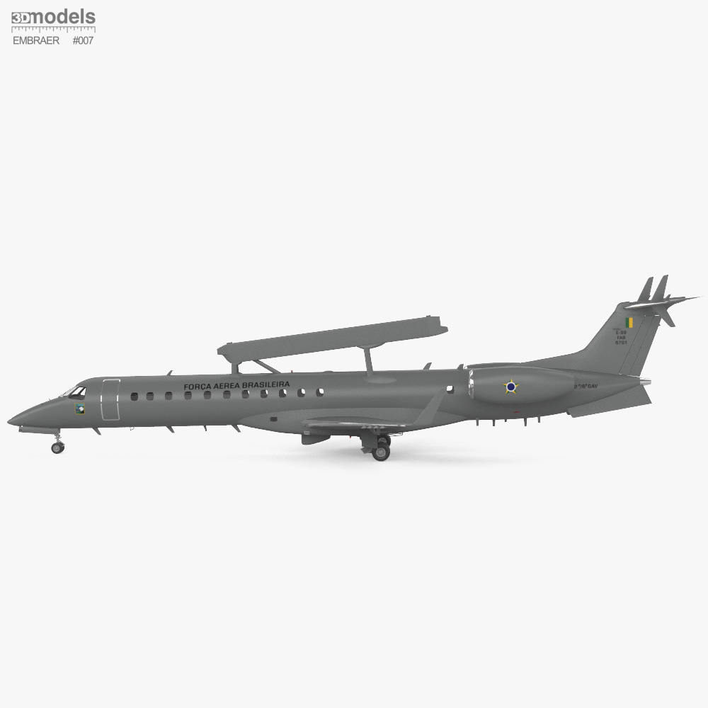 Embraer R-99 3D model - Download Transport on 3DModels.org