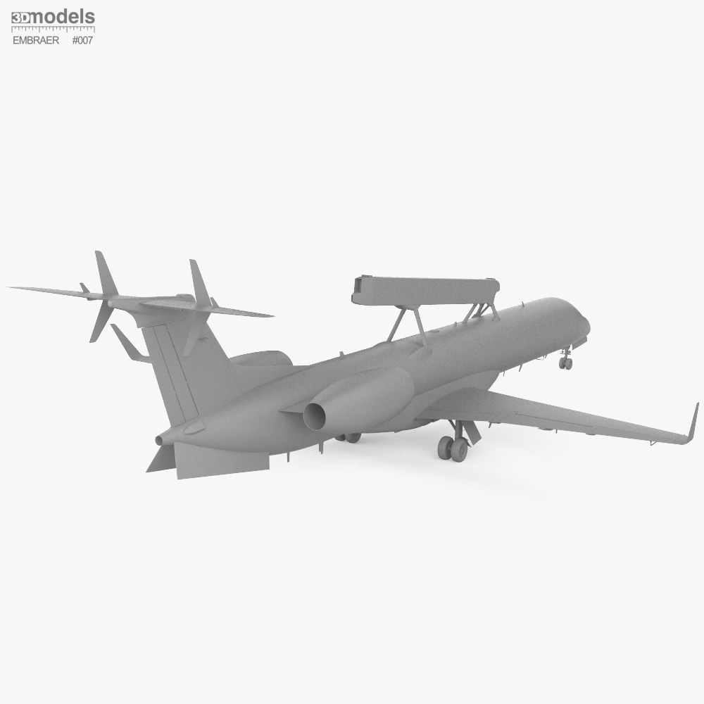 Embraer R-99 3D model - Download Transport on 3DModels.org