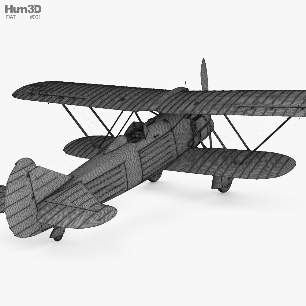 Fiat CR.32 3D model - Download Fighter on 3DModels.org