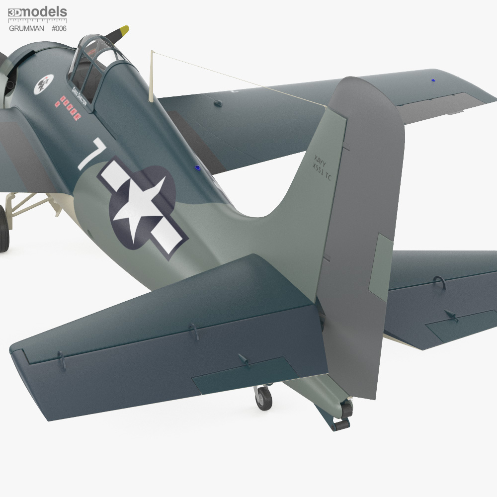 Grumman F4F Wildcat 3D model - Download Bomber on 3DModels.org
