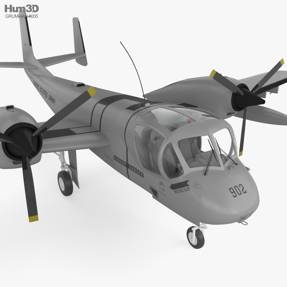 Grumman OV-1 Mohawk 3D模型 - 下载 战斗机 on 3DModels.org