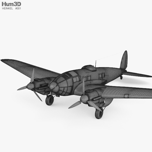 Heinkel He 111 3D model - Download Bomber on 3DModels.org