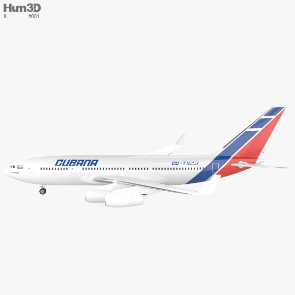 Ilyushin Il-96 3D model - Download Airliner on 3DModels.org
