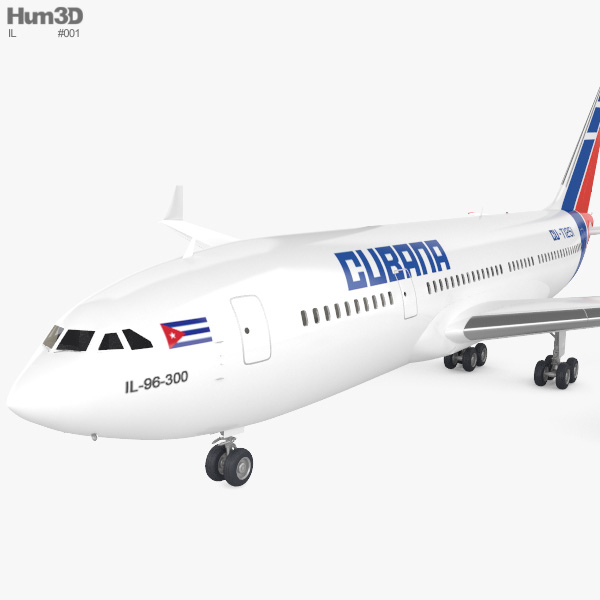 Ilyushin Il-96 3D model - Download Airliner on 3DModels.org