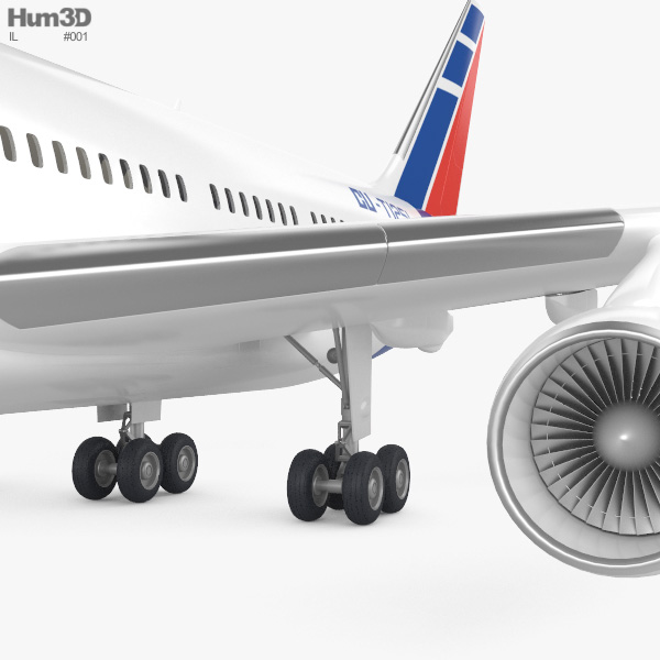 Ilyushin Il-96 3D model - Download Airliner on 3DModels.org